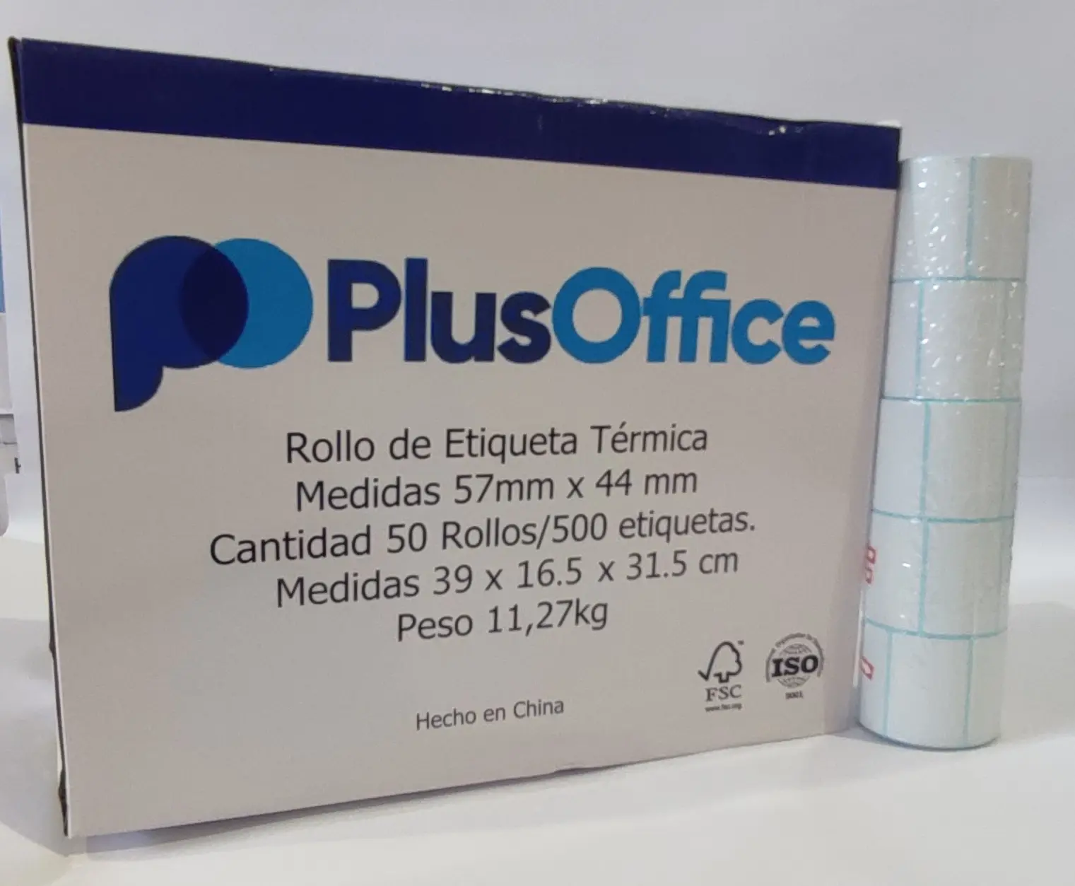 ROLLO DE ETIQUETA TERMICA PLUSOFFICE 57X44 - Tienda de Corporación Tecnopapel | Infoguia Venezuela
