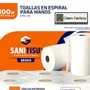 Toalla Papel Secante Sanitisu Bulto 6unds 100mts/rollo - Tienda de ...